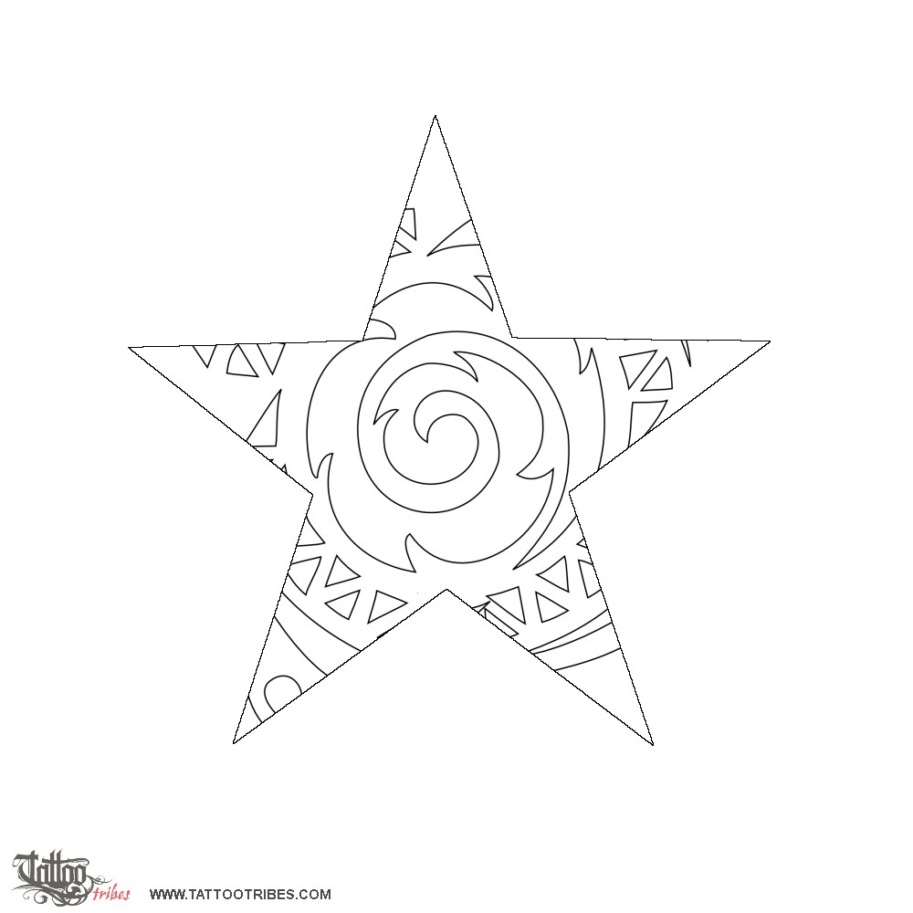 Stella sfumata (Scelta) stella scelta original tribal tattoo design