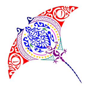 Aera (In the moment) manta turtle original Polynesian tattoo design